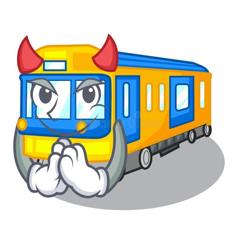 Devil Subway Train Isolated in the Cartoon Stock Vector - Illustration ...