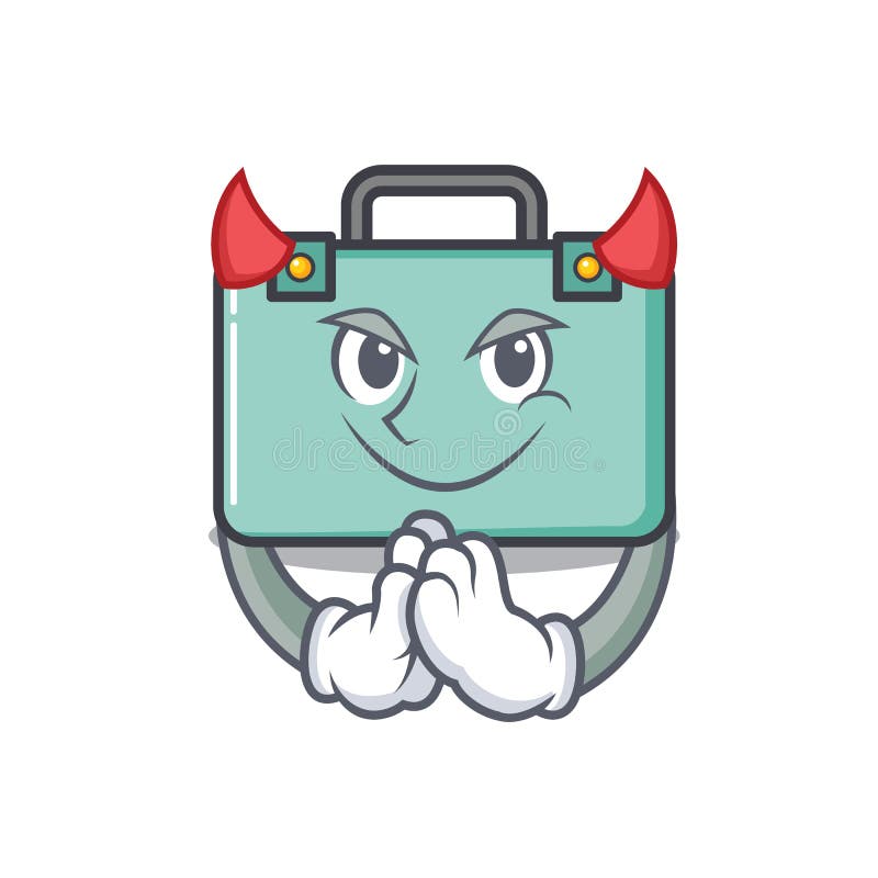 Devil Suitcase Mascot Cartoon Style Stock Vector - Illustration of ...