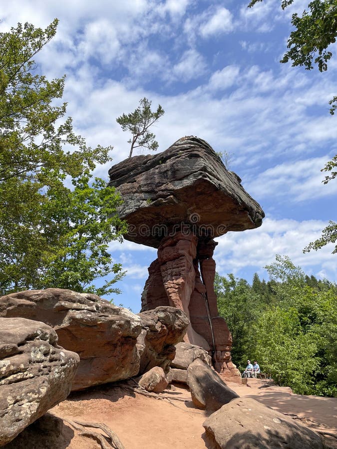 Devil Table Mushroom Rock in Hinterweidenthal in Palatinate Forest ...