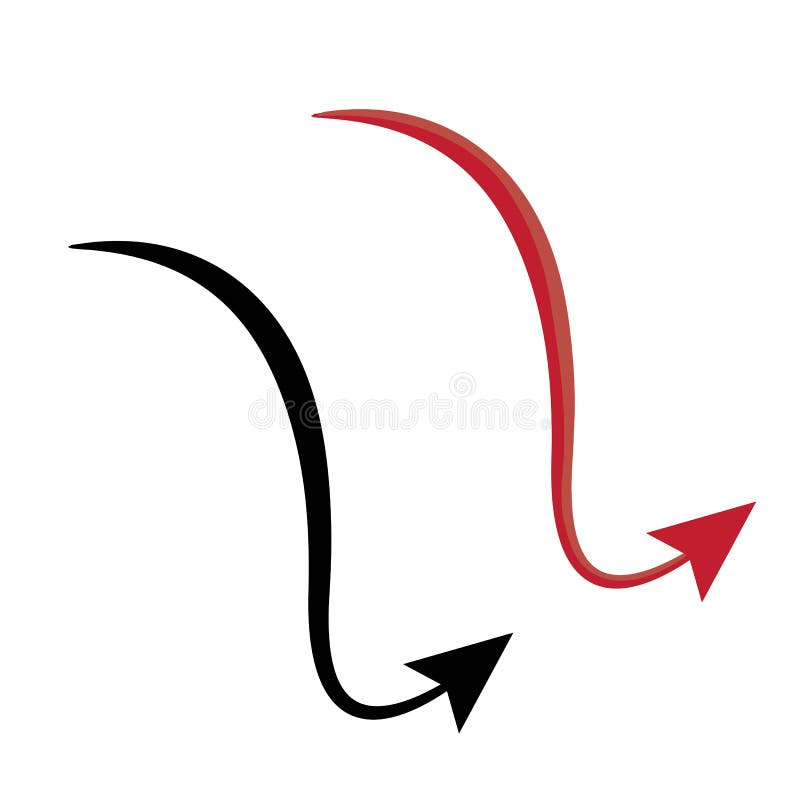 Devil Tail Red Arrow Red Devil Vector Illustration Stock Vector ...