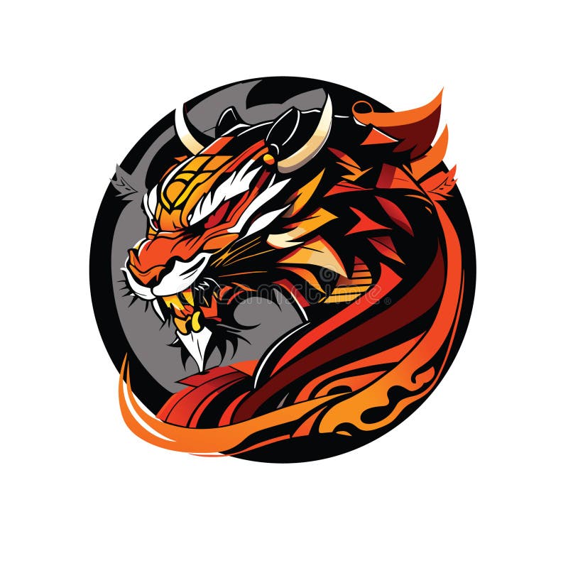 Black Ferocious Tiger Demon Stock Illustrations – 2 Black Ferocious ...