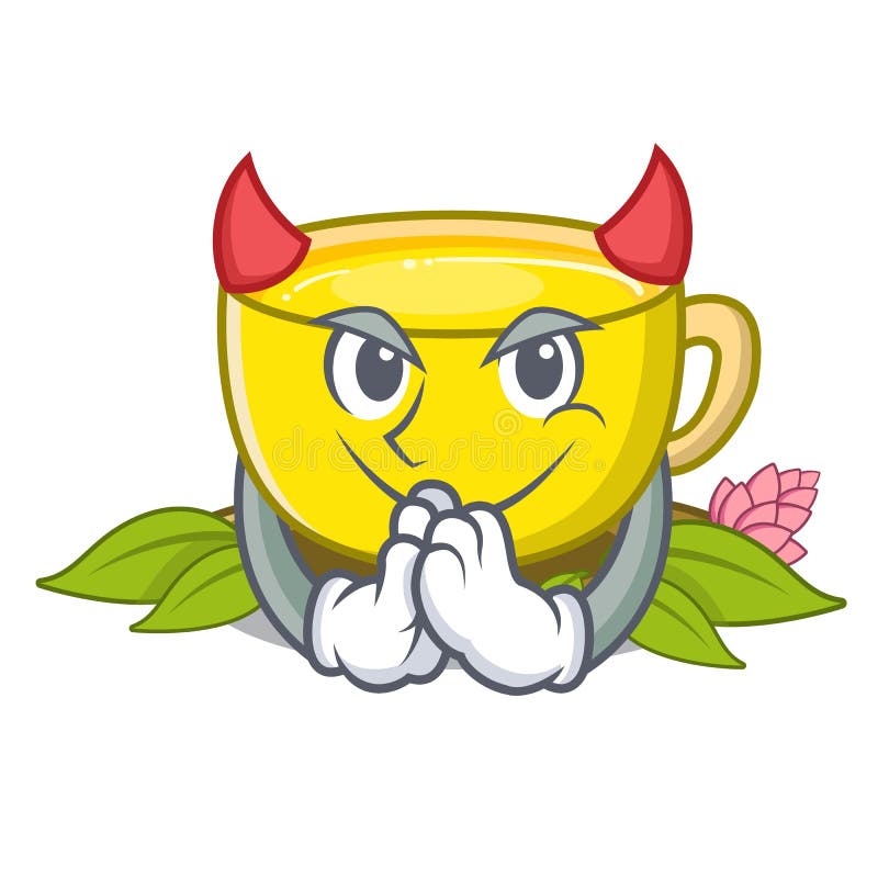Devil Turmeric Tea in the Cartoon Shape Stock Vector - Illustration of ...