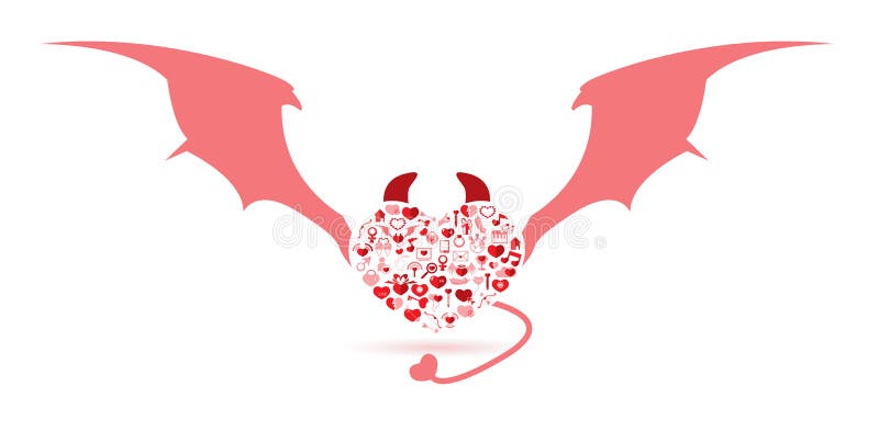 Devil Cupid stock vector. Illustration of relationship - 29692141