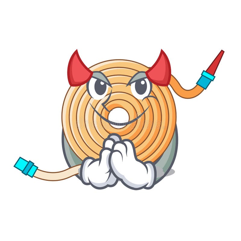 Devil Fire Hose Cabinet with Cartoon Shape Stock Vector - Illustration ...