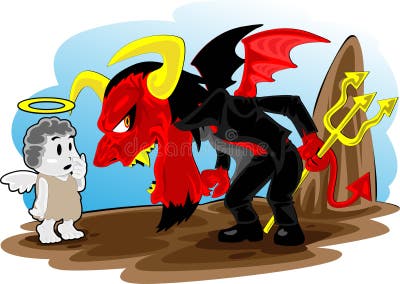 Devil Whispering Stock Illustrations – 30 Devil Whispering Stock ...