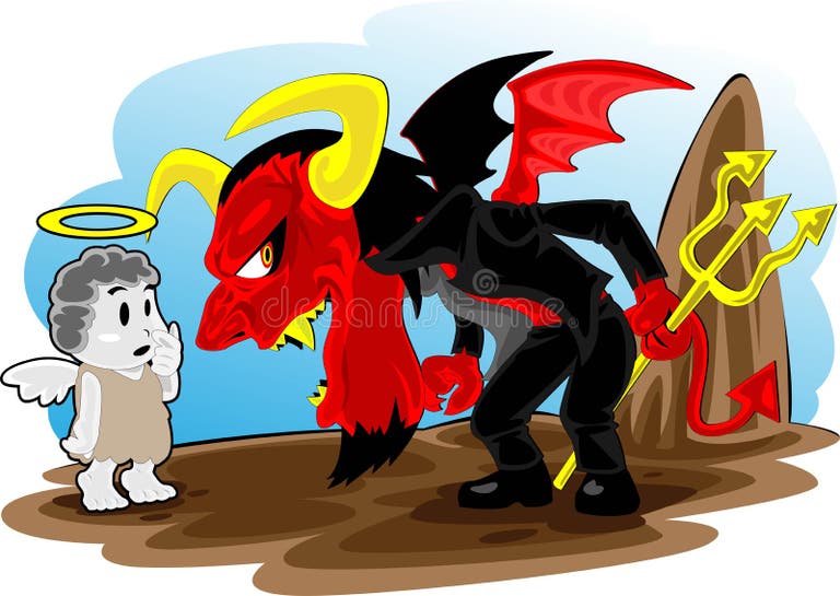 Devil Whispering Stock Illustrations – 30 Devil Whispering Stock ...