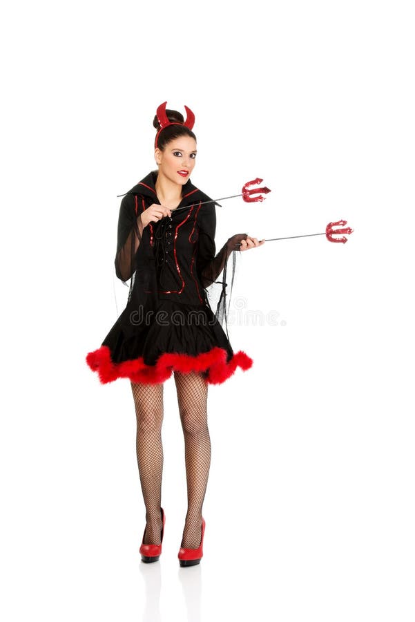 Devil pointing at you. stock photo. Image of beautiful - 20831098