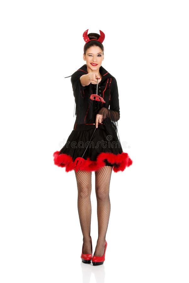 Devil pointing at you. stock photo. Image of beautiful - 20831098