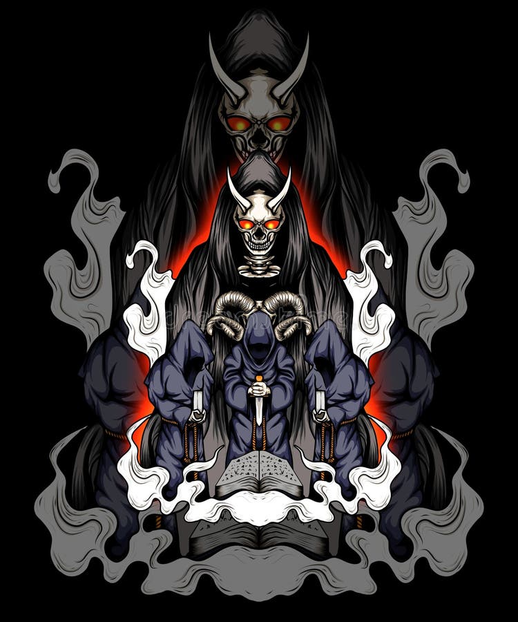 Devil Worship God Illustration Design Image Stock Illustration ...