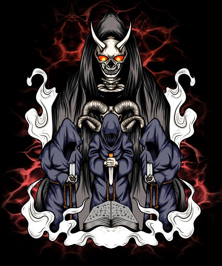 Devil Worship God Illustration Design Image Stock Illustration ...