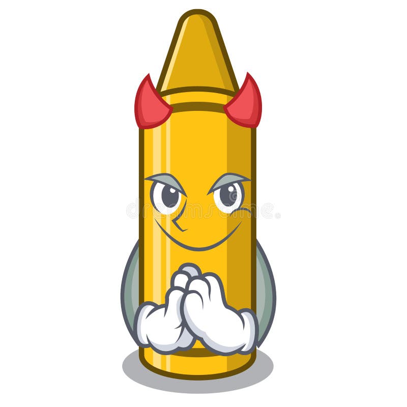 Angry Crayon Character Cartoon Style Stock Vector - Illustration of ...