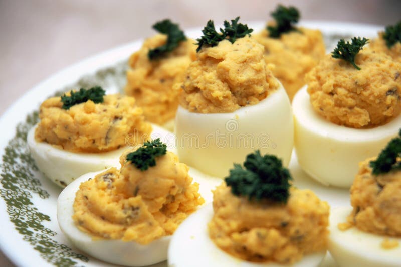 Appetizer, Spoon of Egg Deviled Stock Image - Image of yolk, hard: 18151807