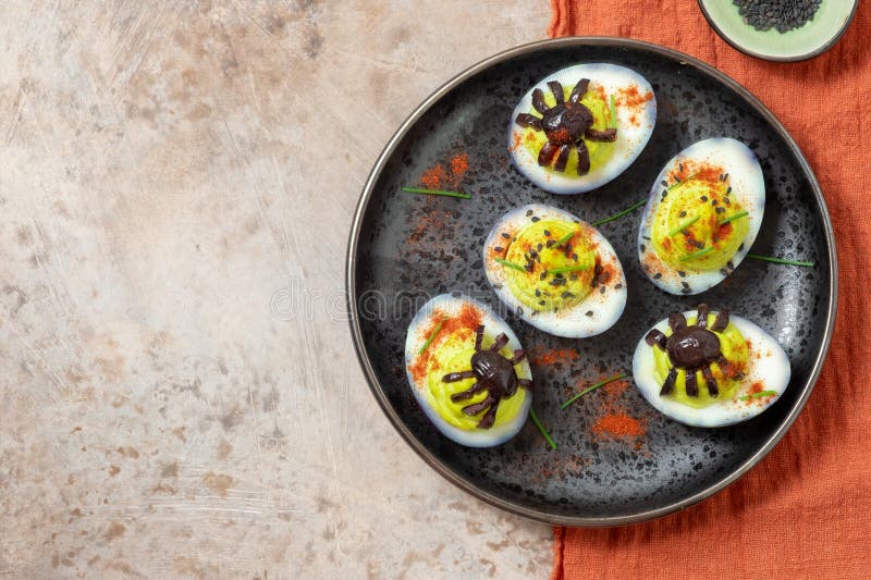 Deviled eggs with avocado stock photo. Image of deviled - 290644196