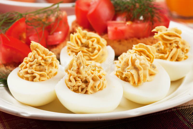 Deviled eggs stock photo. Image of filled, bread, food - 32870144