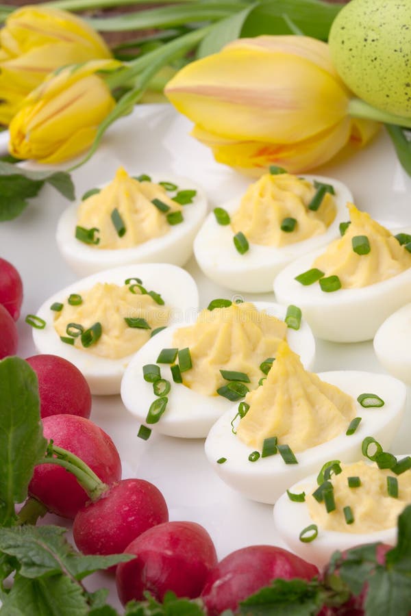Deviled Eggs for Easter stock image. Image of season - 37130115