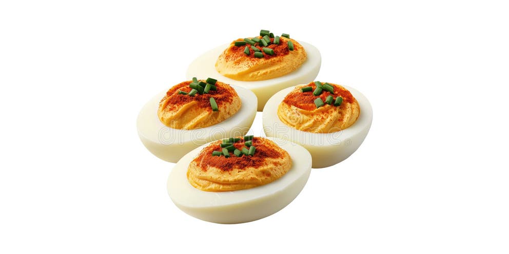 Deviled Eggs with Paprika and Chives. Classic Appetizer for Parties and ...