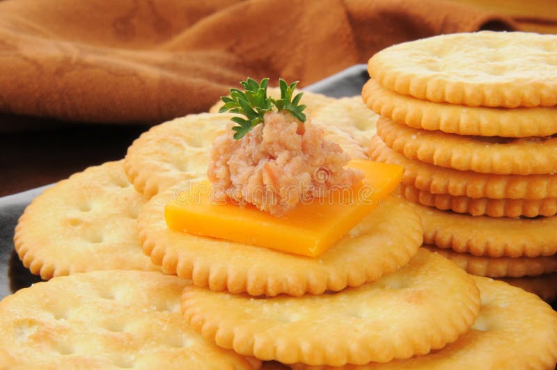 Deviled Ham and Cheese Canapes Stock Image - Image of appetizers, meat ...