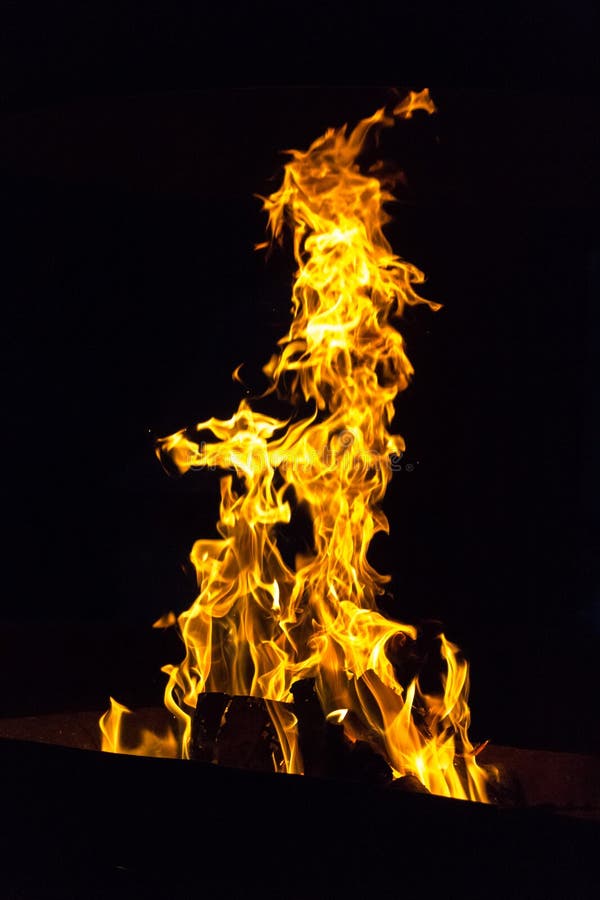 Burning open fire stock photo. Image of dance, danger - 131612304