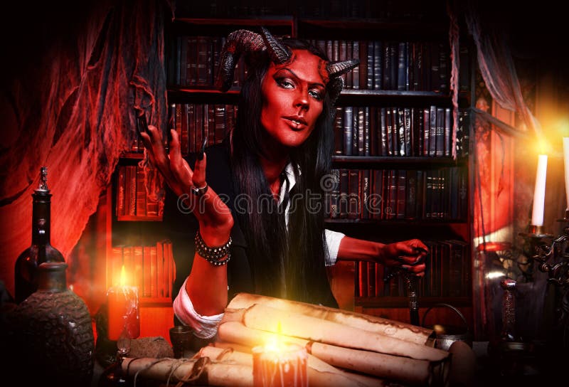 Devilry stock image. Image of candles, aggressive, black - 45059759