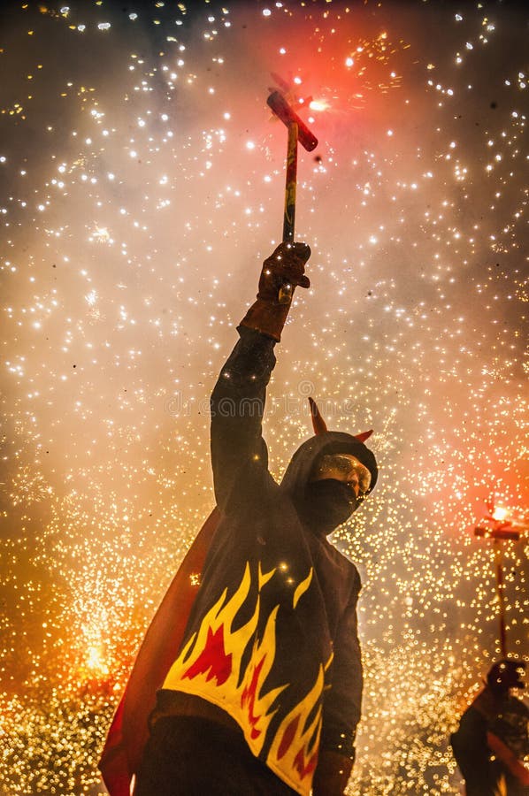 Devils Dance Group on Firerun Performance Editorial Image - Image of ...