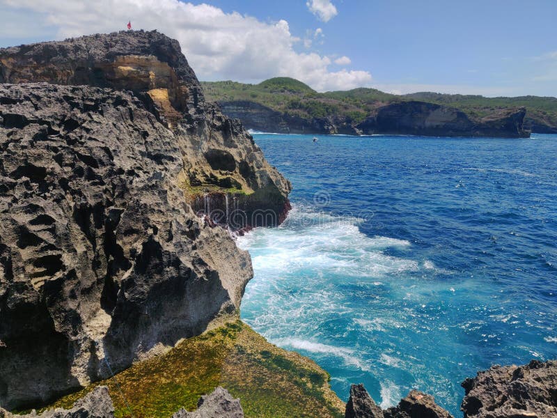 Devils eye bali stock photo. Image of coast, rock, horizon - 228928960