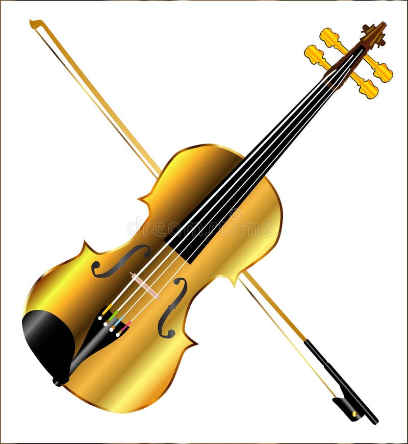 Devils Golden Fiddle stock vector. Illustration of instrument - 77432060