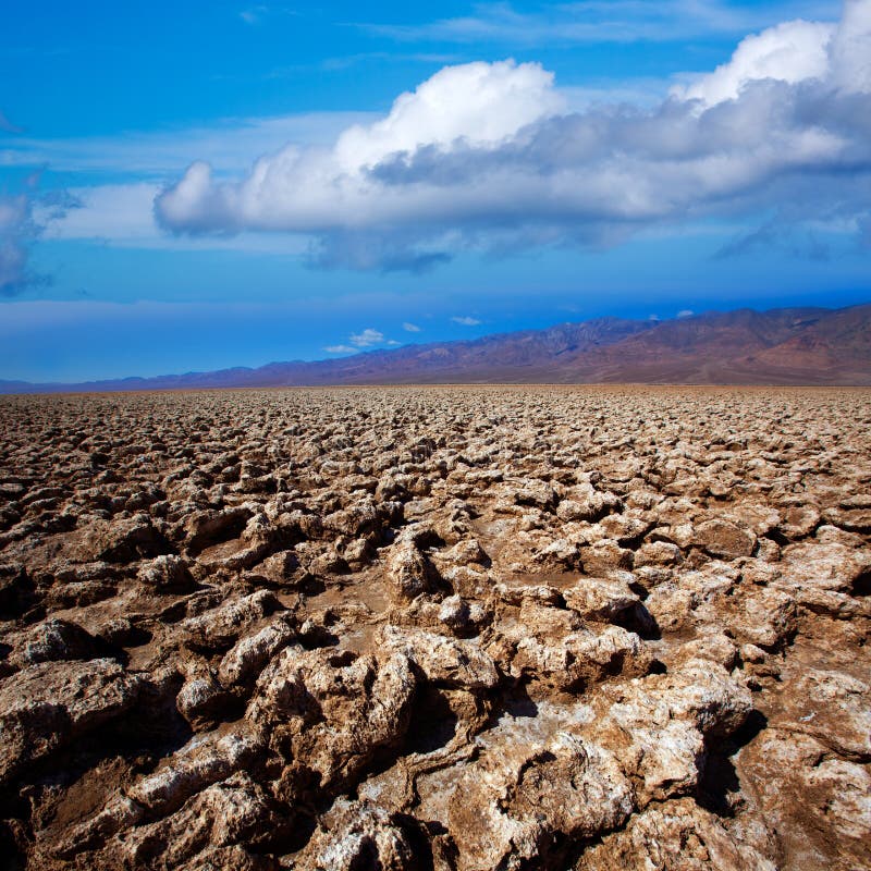 Devils Golf Course Death Valley Salt Clay Formations Stock Photo ...