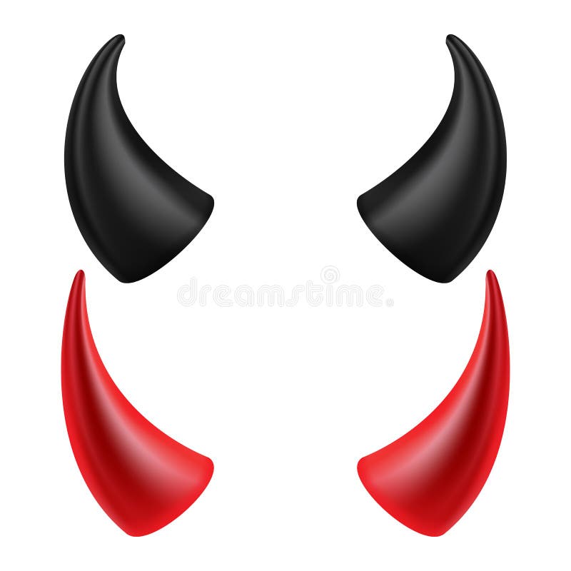 Devils Horns Vector. Isolated on White Background Illustration ...