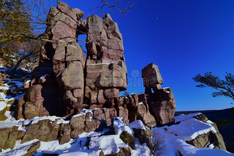 Devils Lake State Park Baraboo WI Devils Doorway Formation in Winter ...
