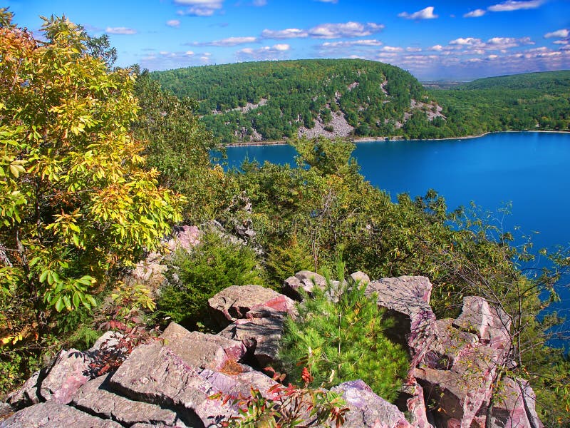 Devils lake wisconsin stock photo. Image of devils, mountains - 70029824