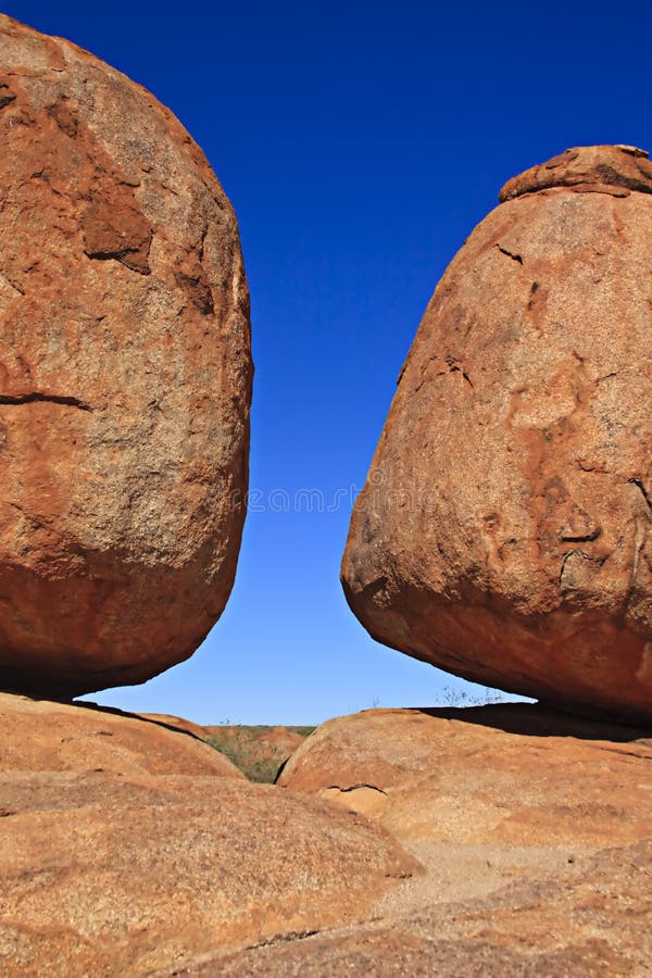 Red Rocks of Devils Marbles Stock Image - Image of outback, marbles ...