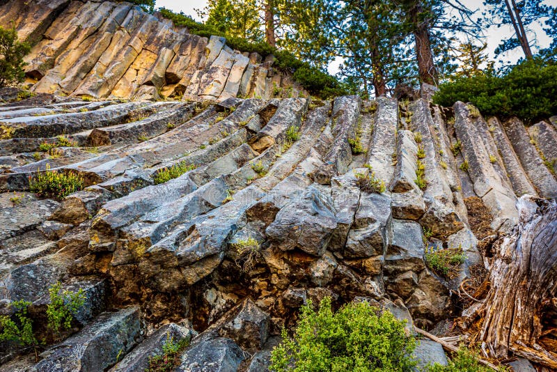 Devils Postpile National Monument Stock Image - Image of horizontal ...