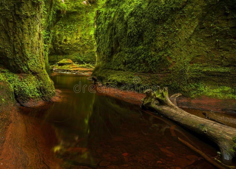 The Devils Pulpit. stock photo. Image of flowing, river - 100300900
