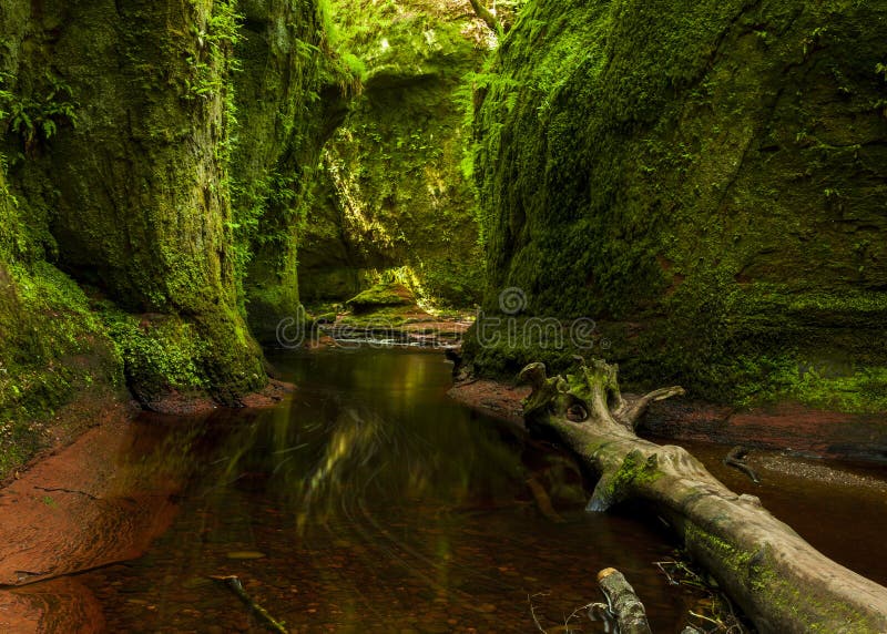 The Devils Pulpit. stock photo. Image of gorge, scotland - 100300932