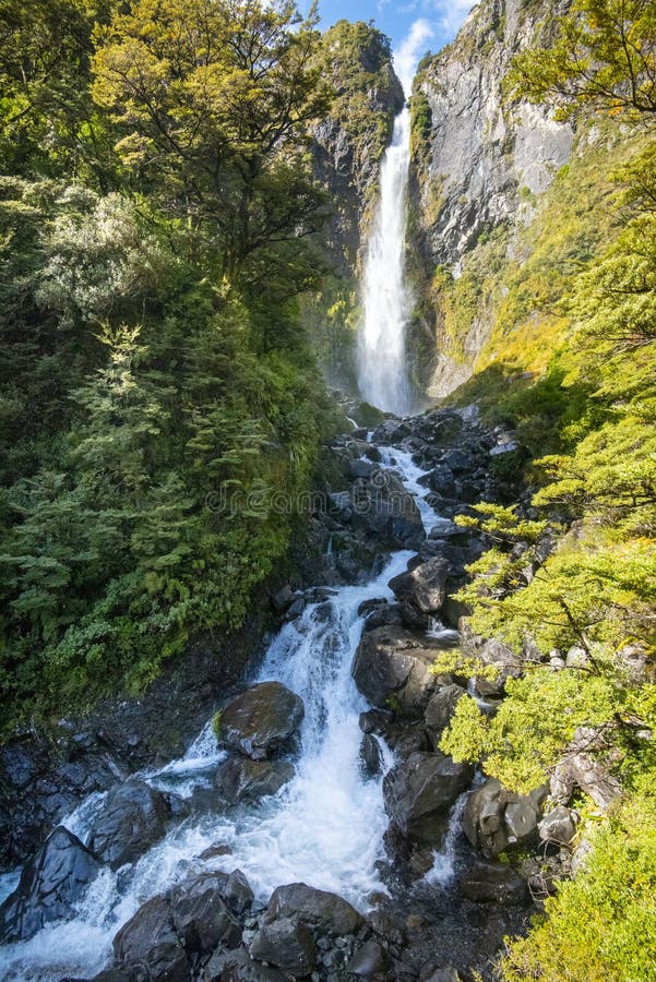 Devils Punchbowl Waterfall stock image. Image of scenic - 323077851