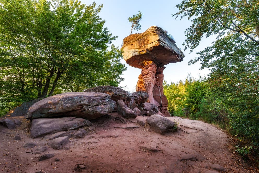 Devils Table Near Hinterweidenthal Stock Image - Image of wald ...