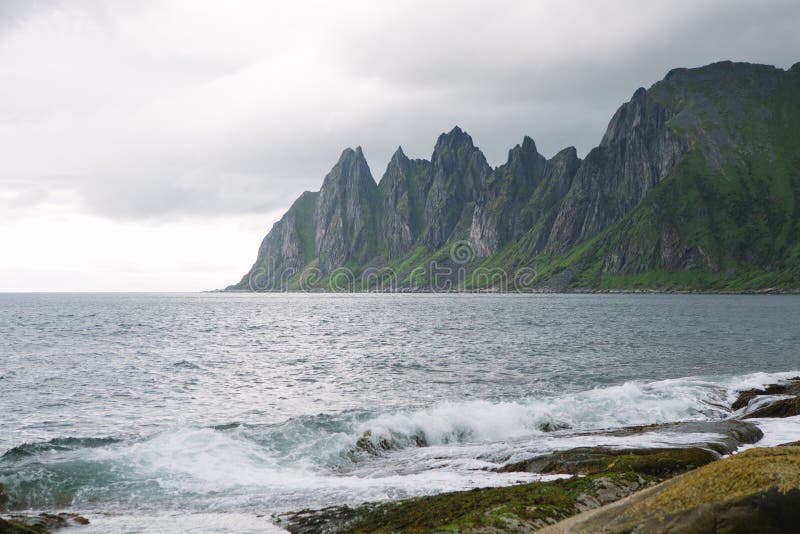 Devils Teeth, Tungeneset, Senja, Norway Stock Image - Image of nordic ...
