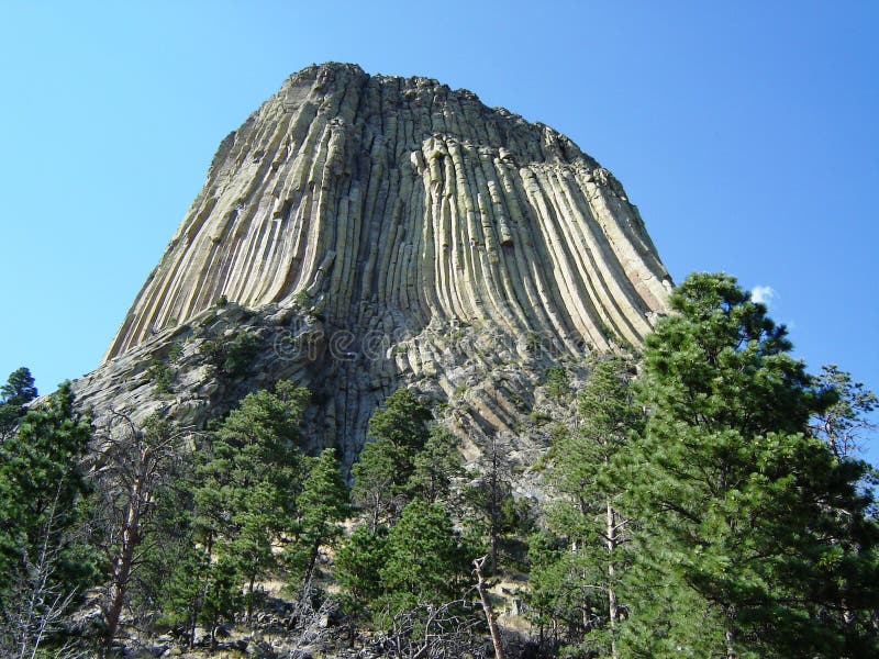 Devils Tower stock photo. Image of foliage, tower, hills - 16751544