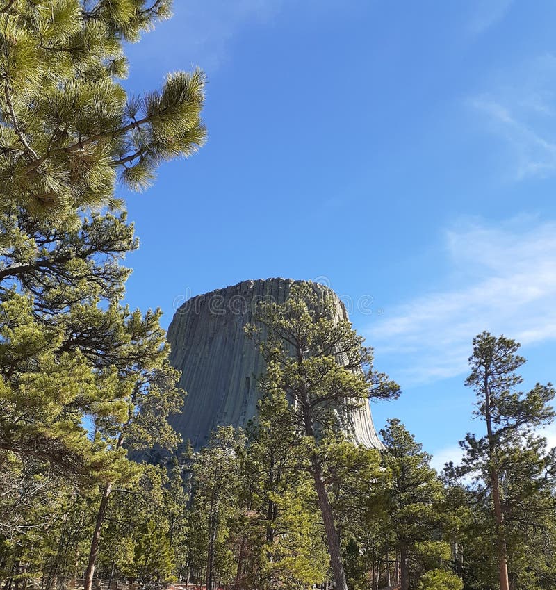 Devils Tower & X28;Bear Lodge Butte& X29; Stock Image - Image of tower ...