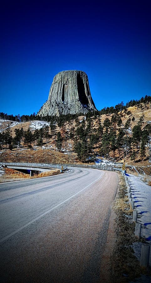 Devils Tower, Cheyenne, Wyoming Stock Photo - Image of reflection ...