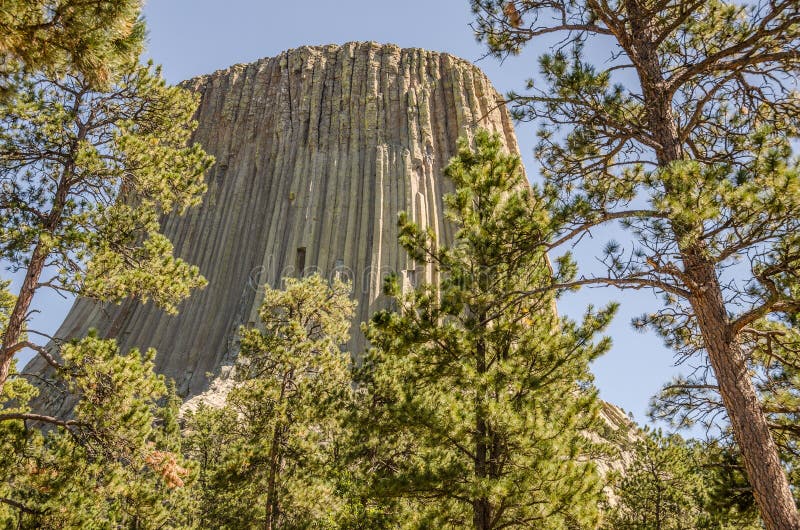 Devils Tower Close Up stock image. Image of parks, scenic - 73068045