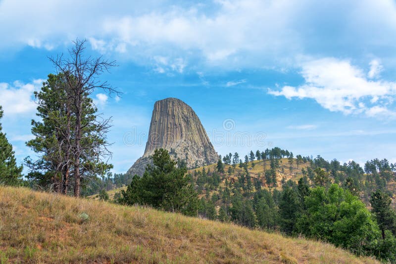 Devils Tower and Hills stock photo. Image of devils, landmark - 67288824