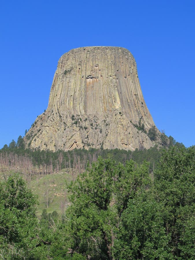 Devils Tower National Monument Stock Photo - Image of mount, mountain ...