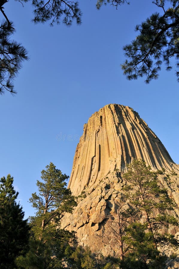 Devils Tower National Monument Stock Photo - Image of west, western ...