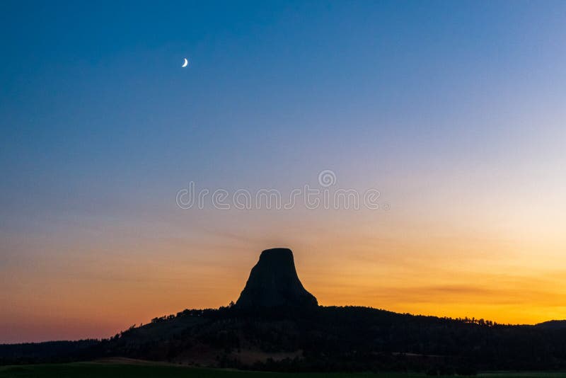 Devils Tower National Monument, Wyoming Stock Image - Image of mountain ...