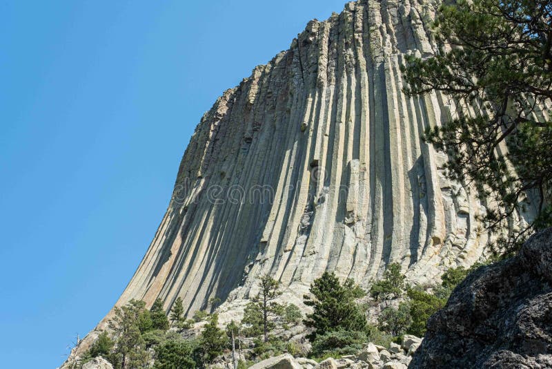 Devils Tower National Monument , Wyoming, USA Stock Photo - Image of ...