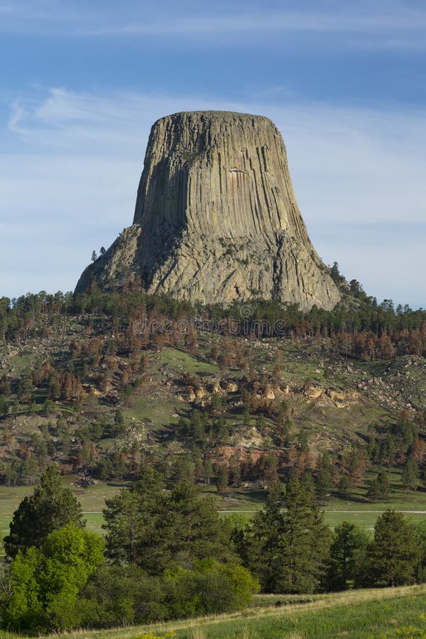 Devils Tower stock image. Image of formation, hills, landmark - 32076691