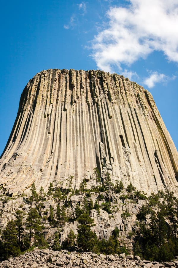 Devils Tower in Wyoming stock photo. Image of monolith - 113337006