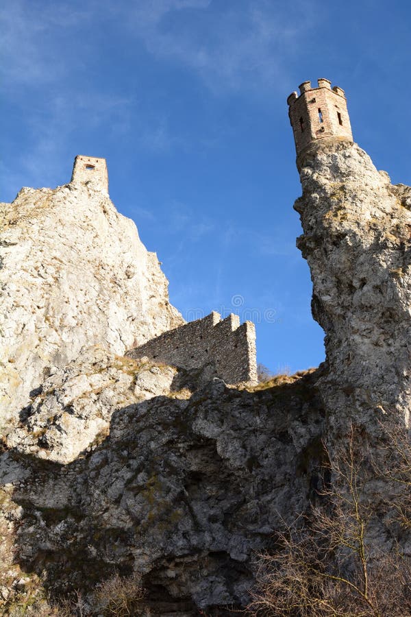 Devin Castle and His Maiden Tower. Bratislava. Slovakia Stock Photo ...