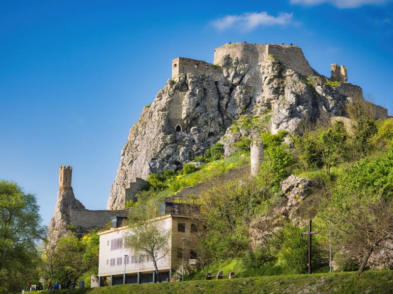 Devin Castle Ruins from Danube River View, Bratislava, Slovakia Stock ...